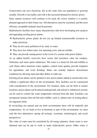 Hydroelectric Power Generation and working | PDF