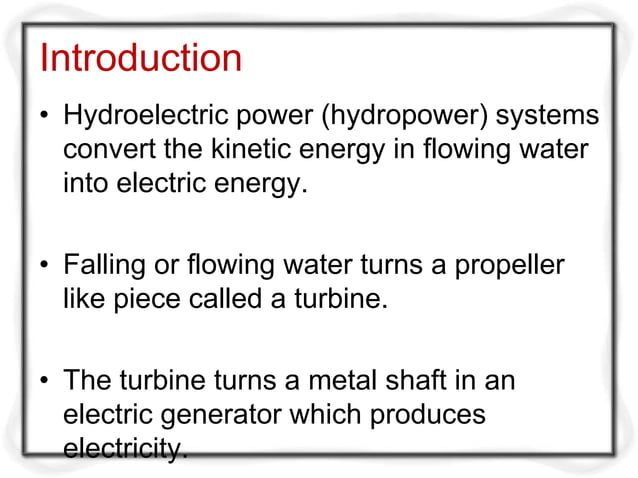Hydroelectric power | PPTX