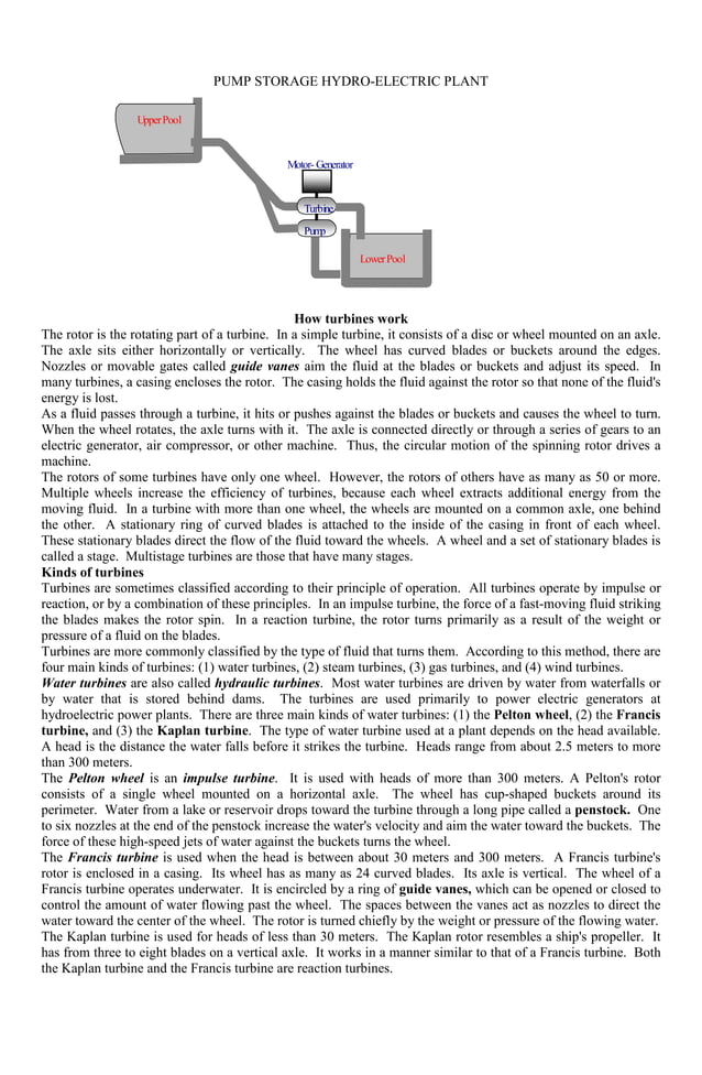 Hydro electric power plant | PDF | Physics | Science