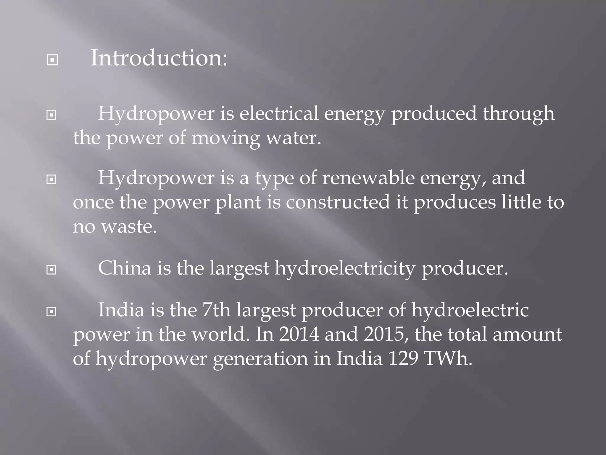 Hydro electric power plant | PPTX