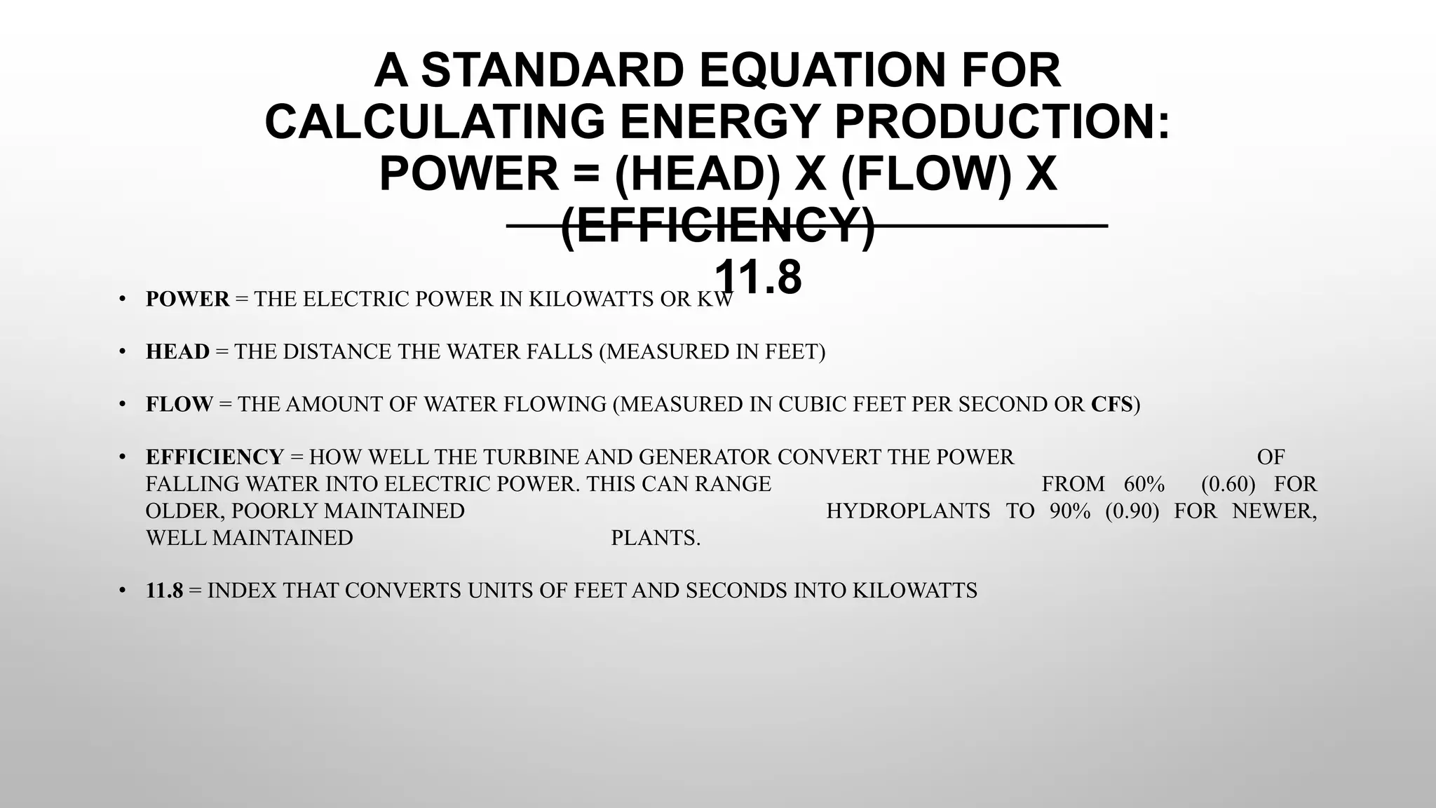 Water for Hydroelectric Generation | PPTX