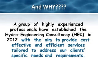Hydro engineering consultancy | PPT
