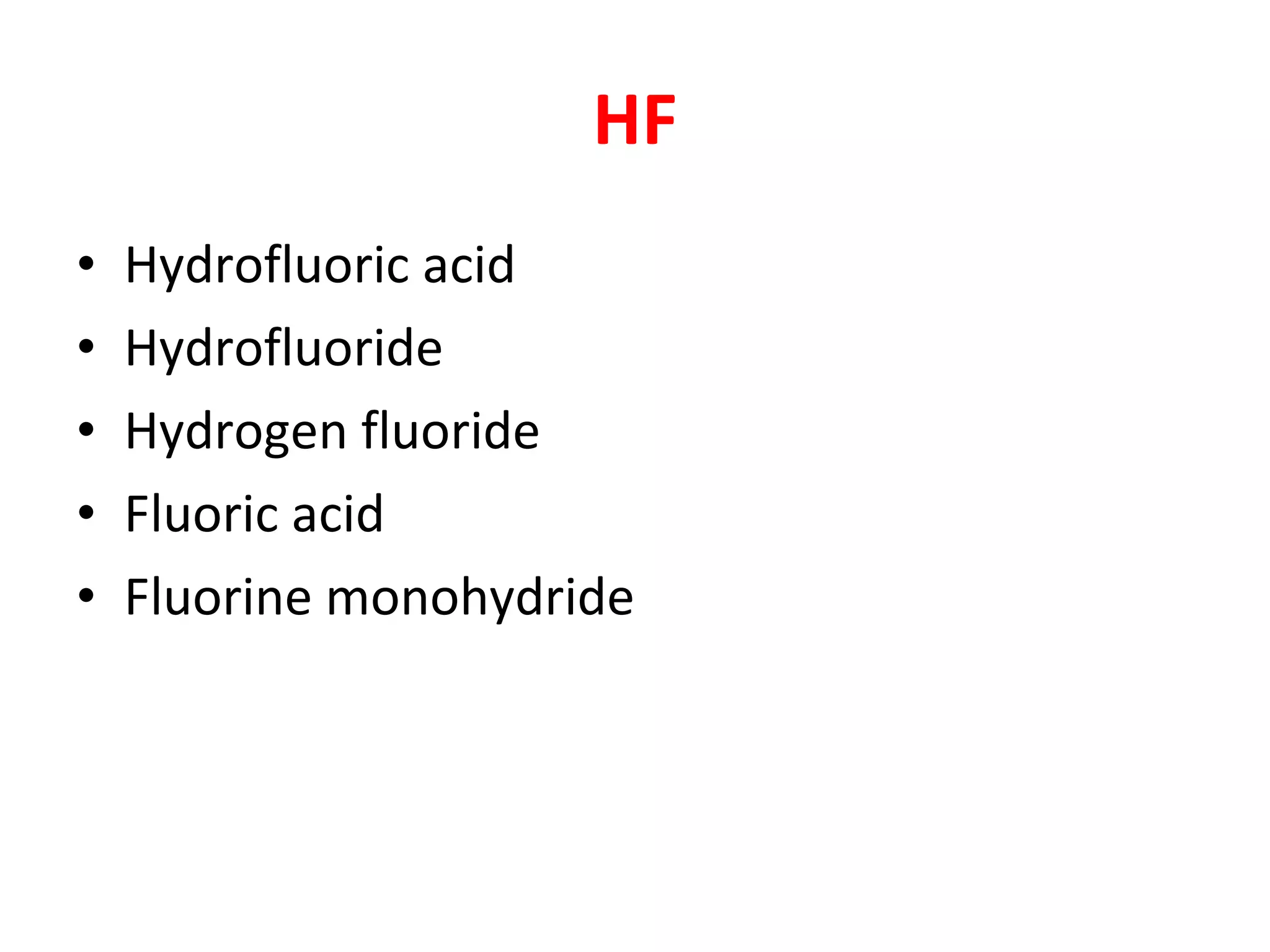 Hydrofluoric acid | PPT
