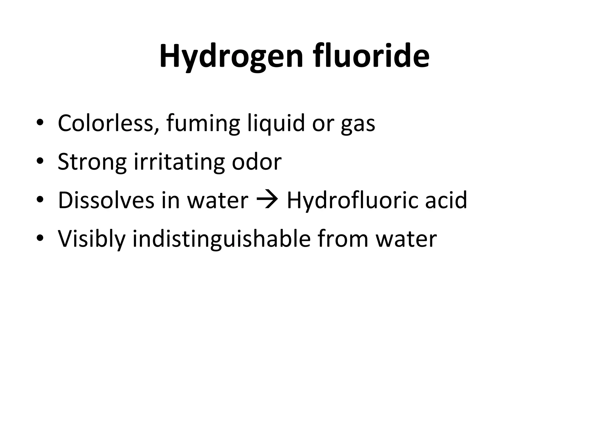 Hydrofluoric acid | PPT