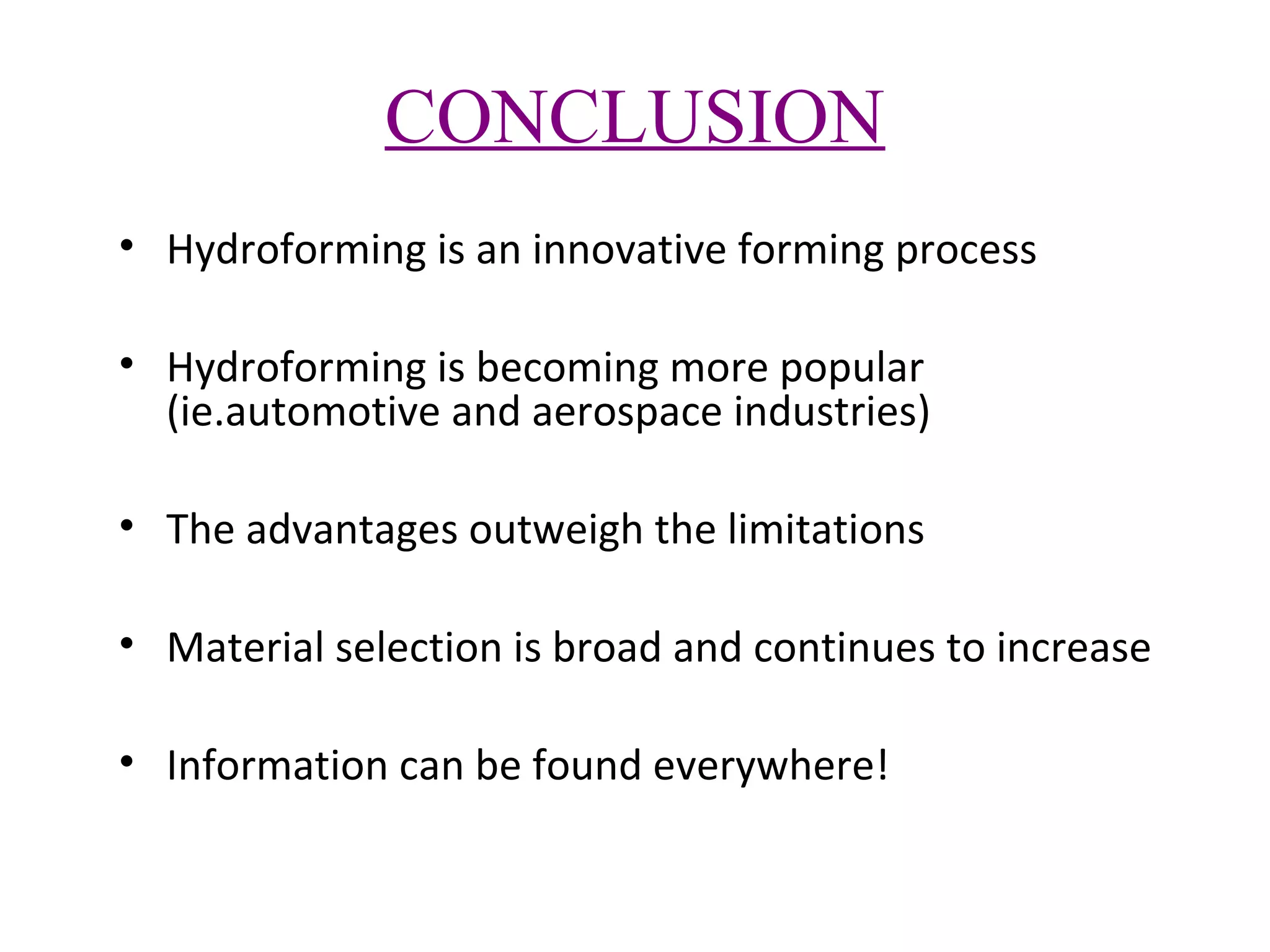 Hydro forming | PPT
