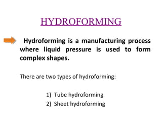Hydro forming | PPT