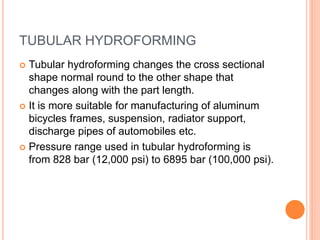 STUDY OF HYDRO FORMING PROCESS | PPTX | Physics | Science