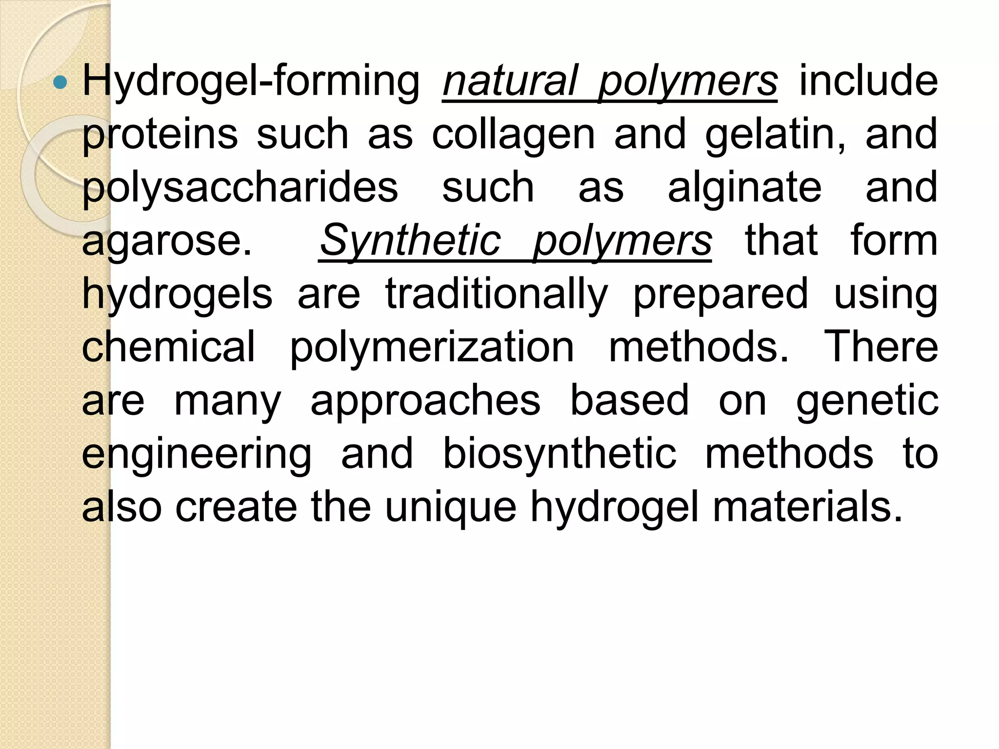 chapter on Hydrogel | PPTX