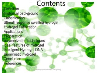 Hydrogel and cell signaling | PPTX