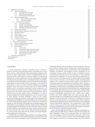 Classification, processing and application of hydrogels | PPTX