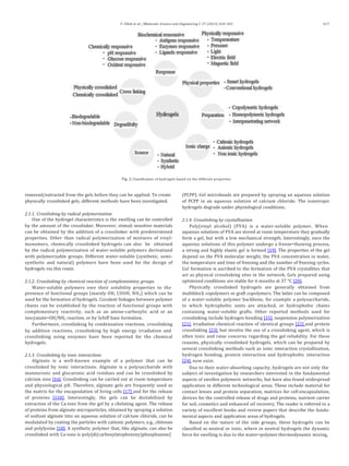 Classification, processing and application of hydrogels | PPTX