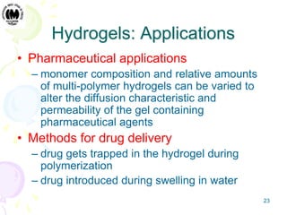 Hydrogels mechanical properties, structure.ppt