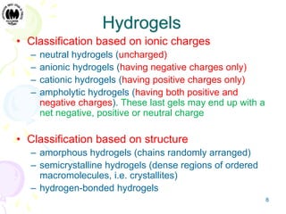 Hydrogels mechanical properties, structure.ppt