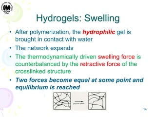 Hydrogels mechanical properties, structure.ppt