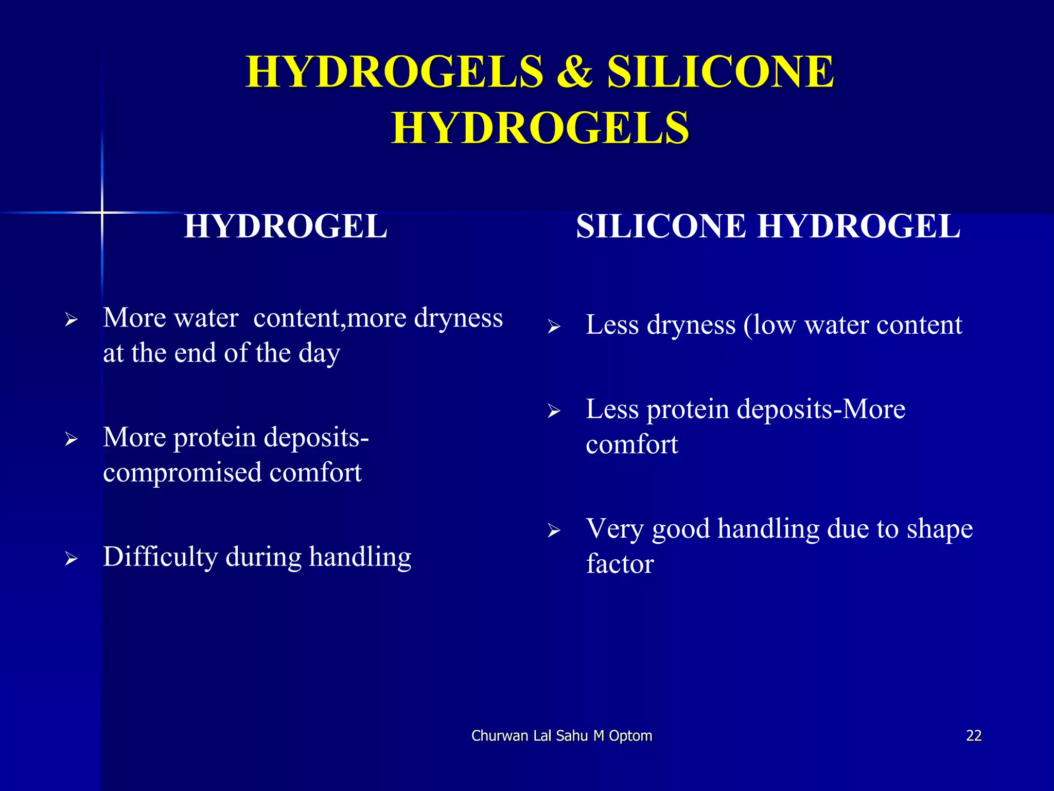 Hydrogels and silicone hydrogels | PPTX