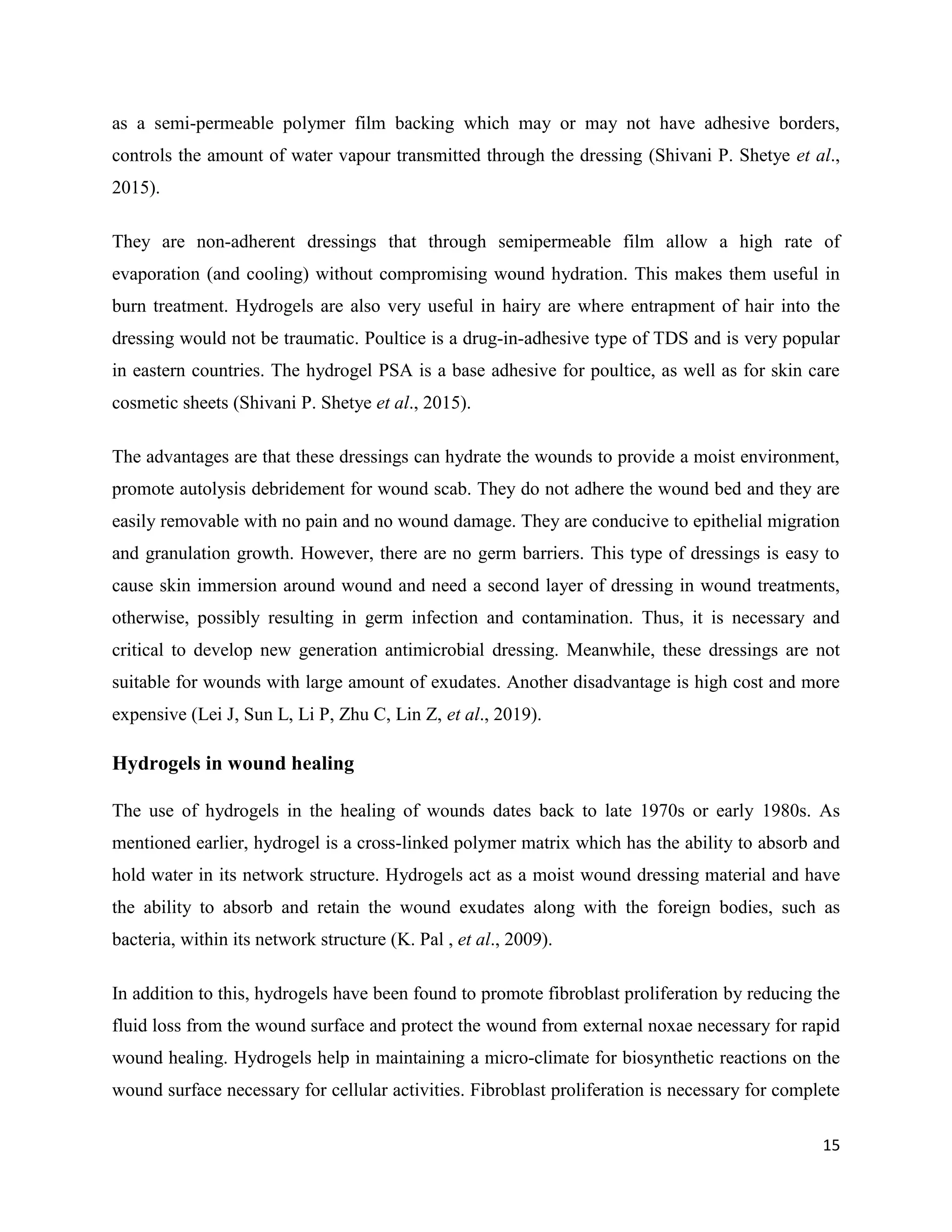 Hydrogels for wound dressings final | PDF