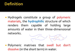 Hydrogels the future dental materials | PPTX