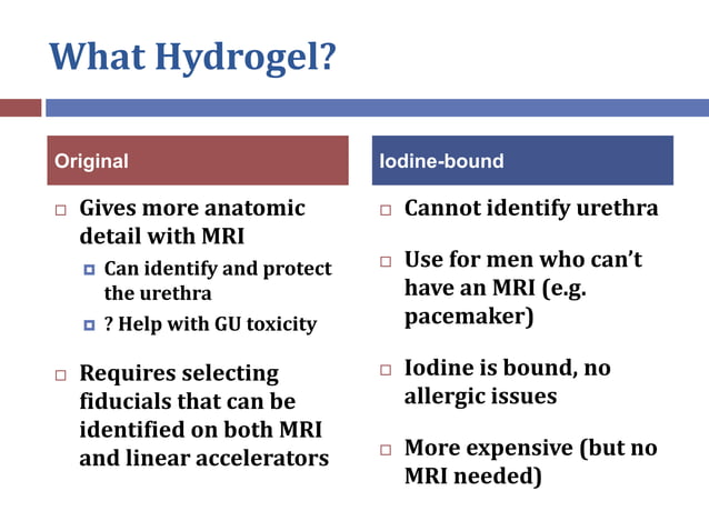Hydrogel use in prostate cancer radiation therapy | PPT