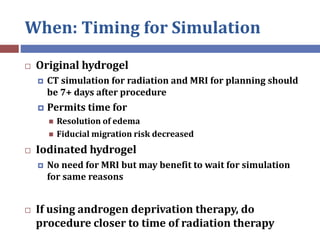 Hydrogel use in prostate cancer radiation therapy | PPT