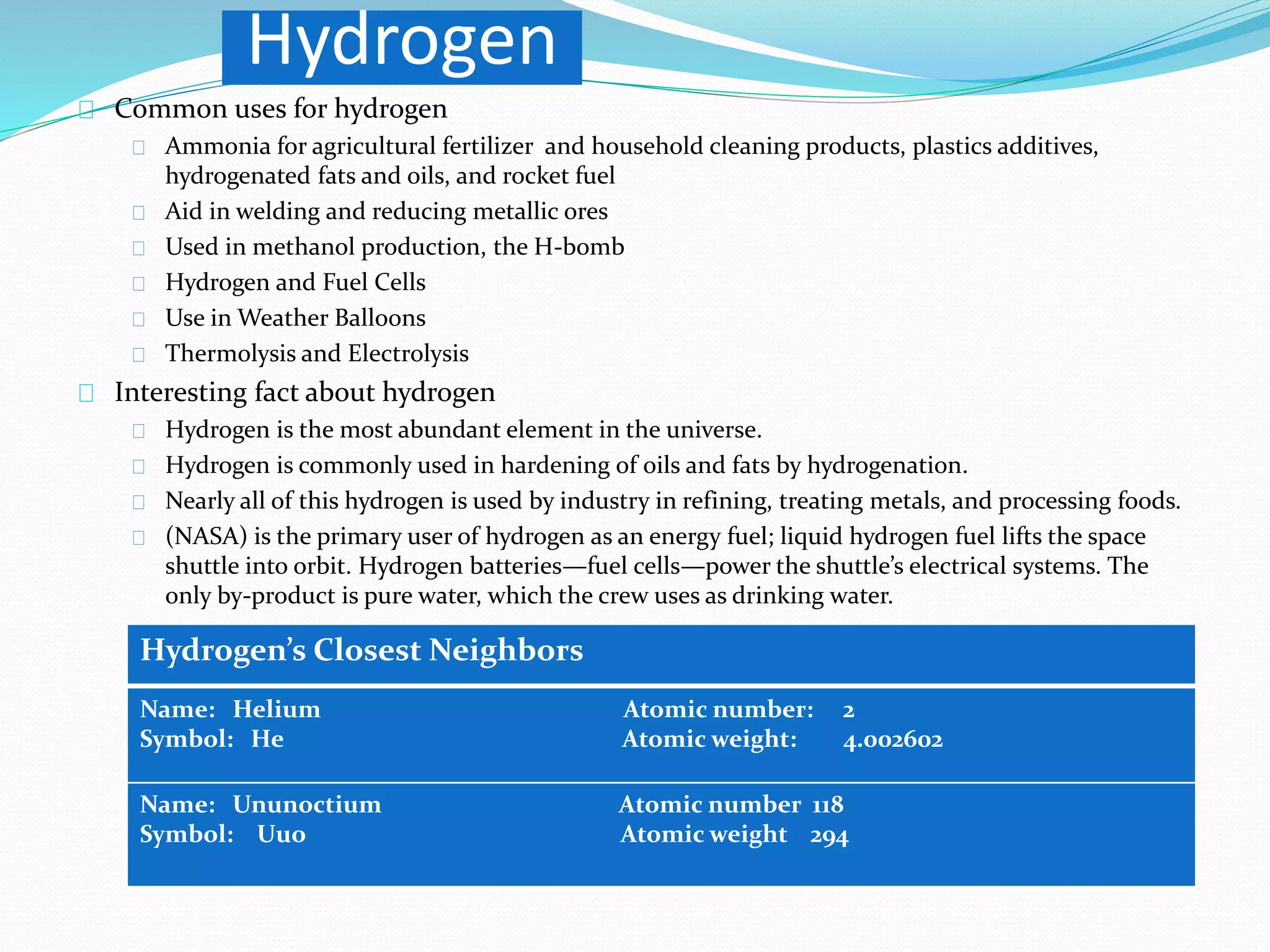 Hydrogen-SHARAADB | PPTX