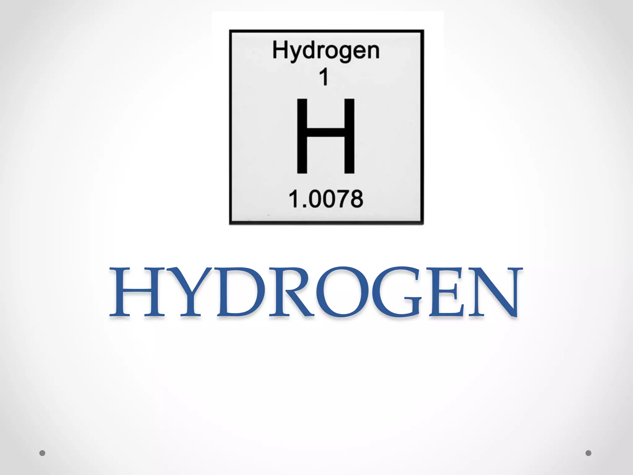 Hydrogen Class 11th Chemistry NCERT | PPTX