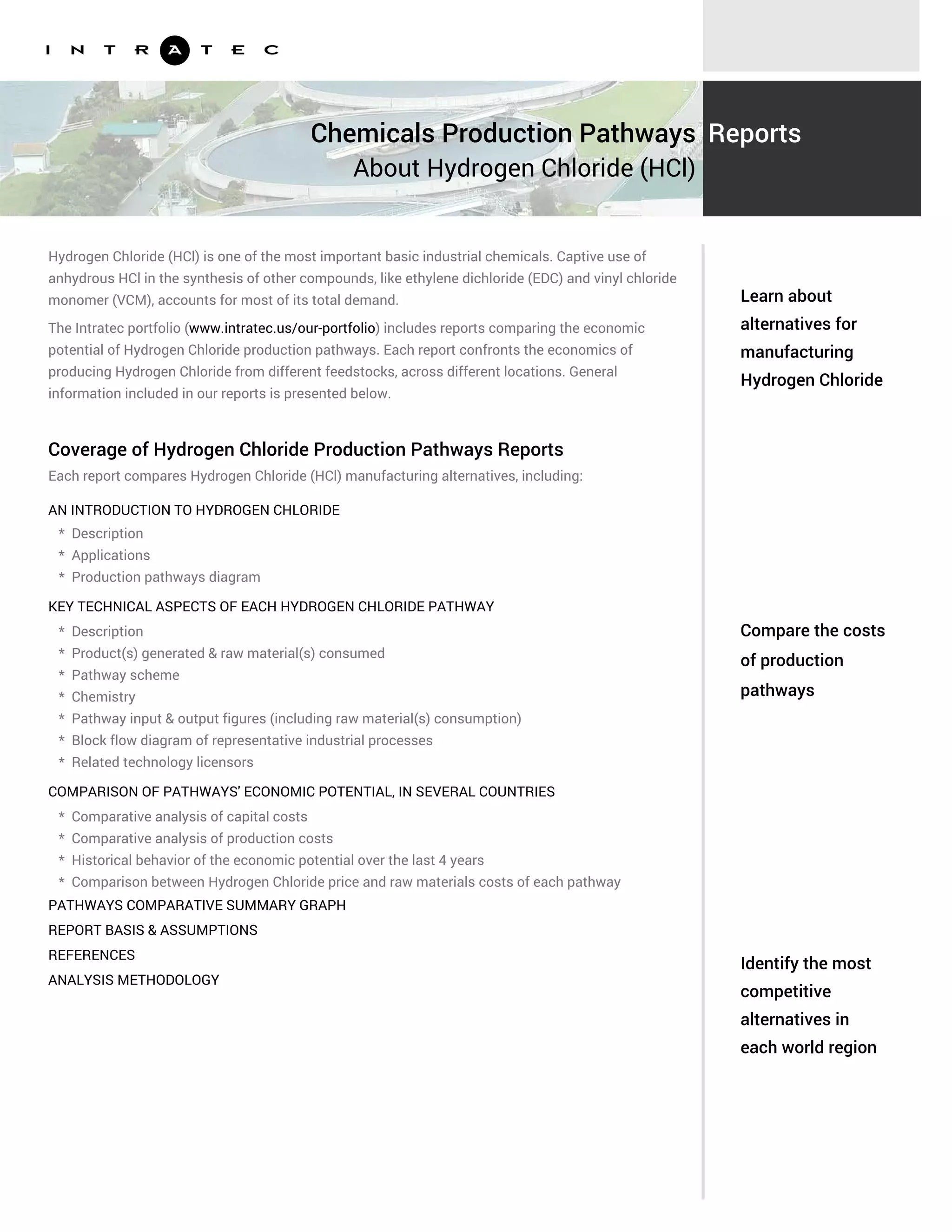 Evaluation of Hydrogen Chloride Production Processes | PDF