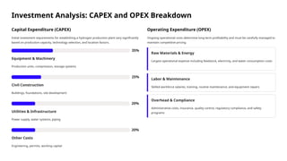 Hydrogen Production Plant Project Report and Cost Analysis | PPTX