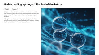 Hydrogen Production Plant Project Report and Cost Analysis | PPTX