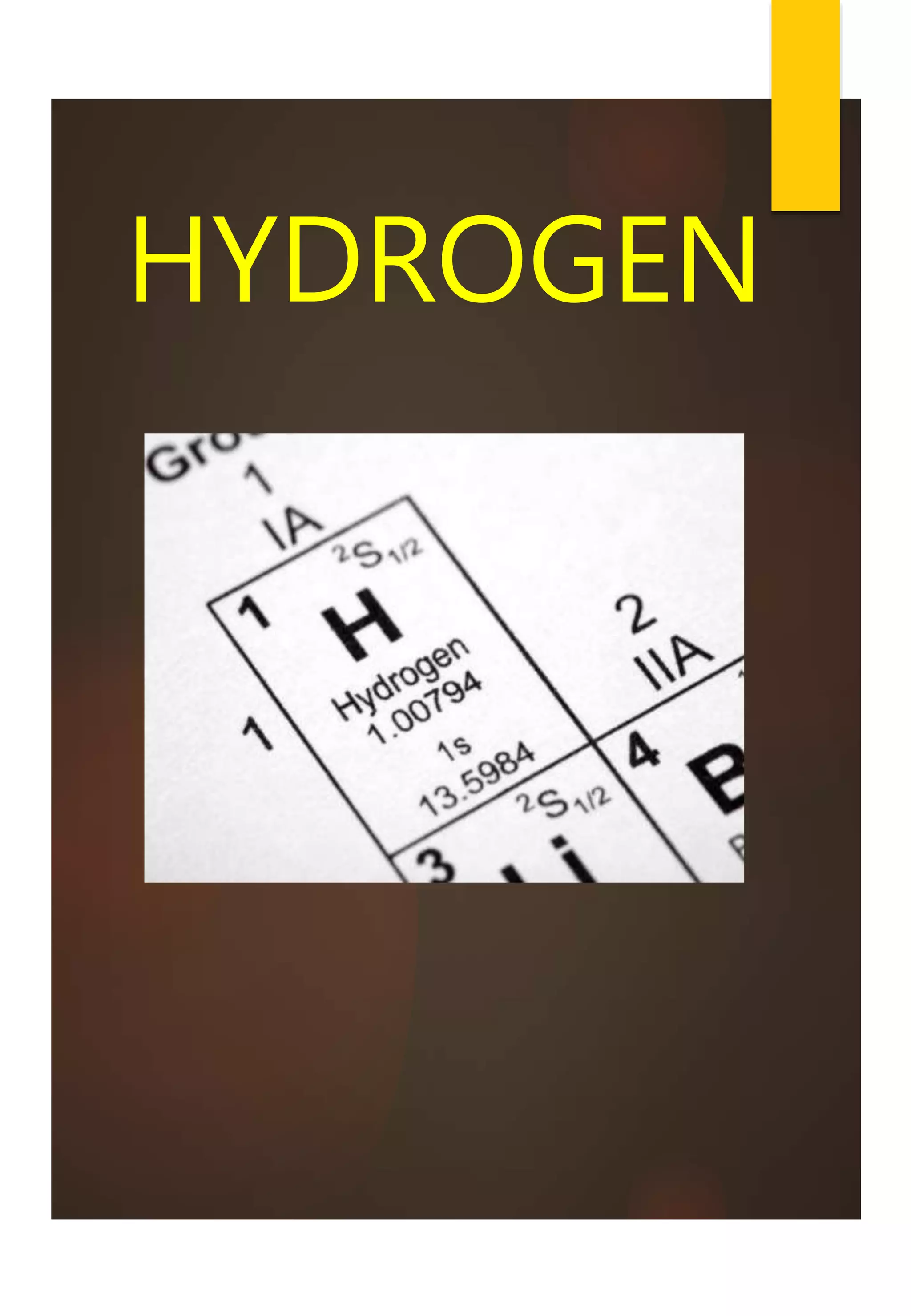 Hydrogen and its compounds | PPTX