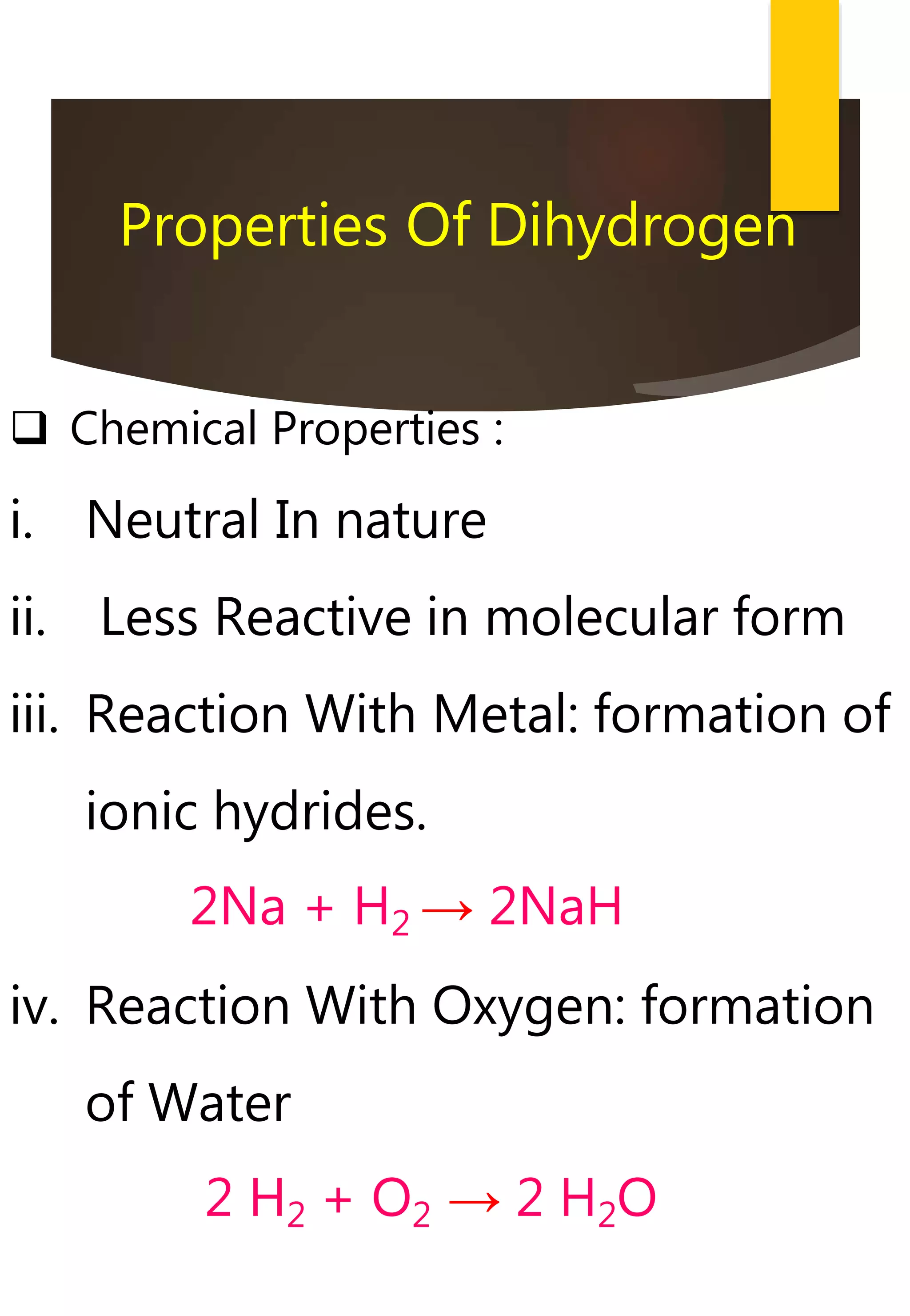 Hydrogen and its compounds | PPTX