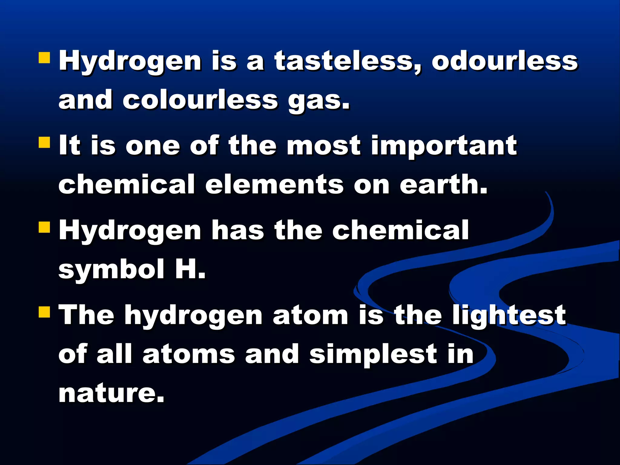 Hydrogen and its importance | PPT