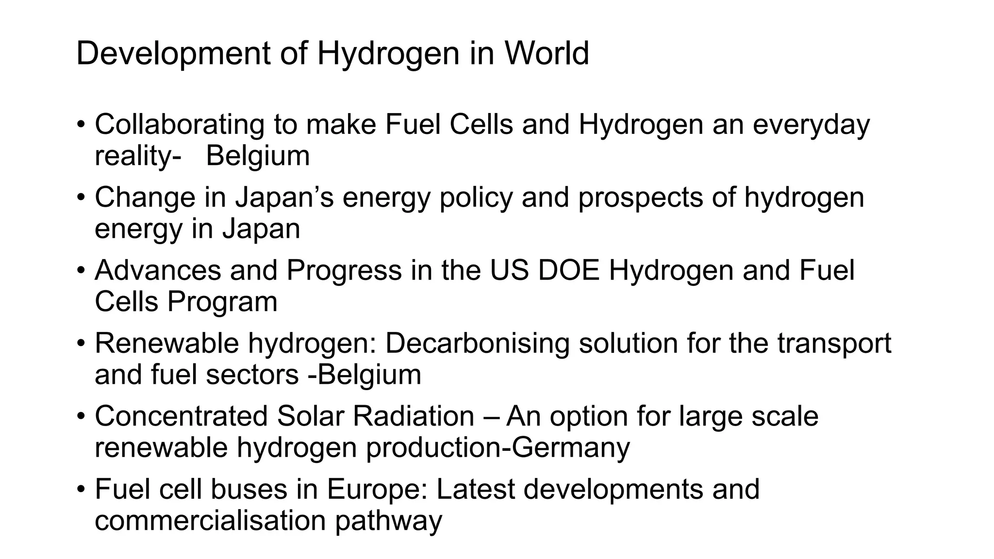 Hydrogen as a fuel in future | PPTX