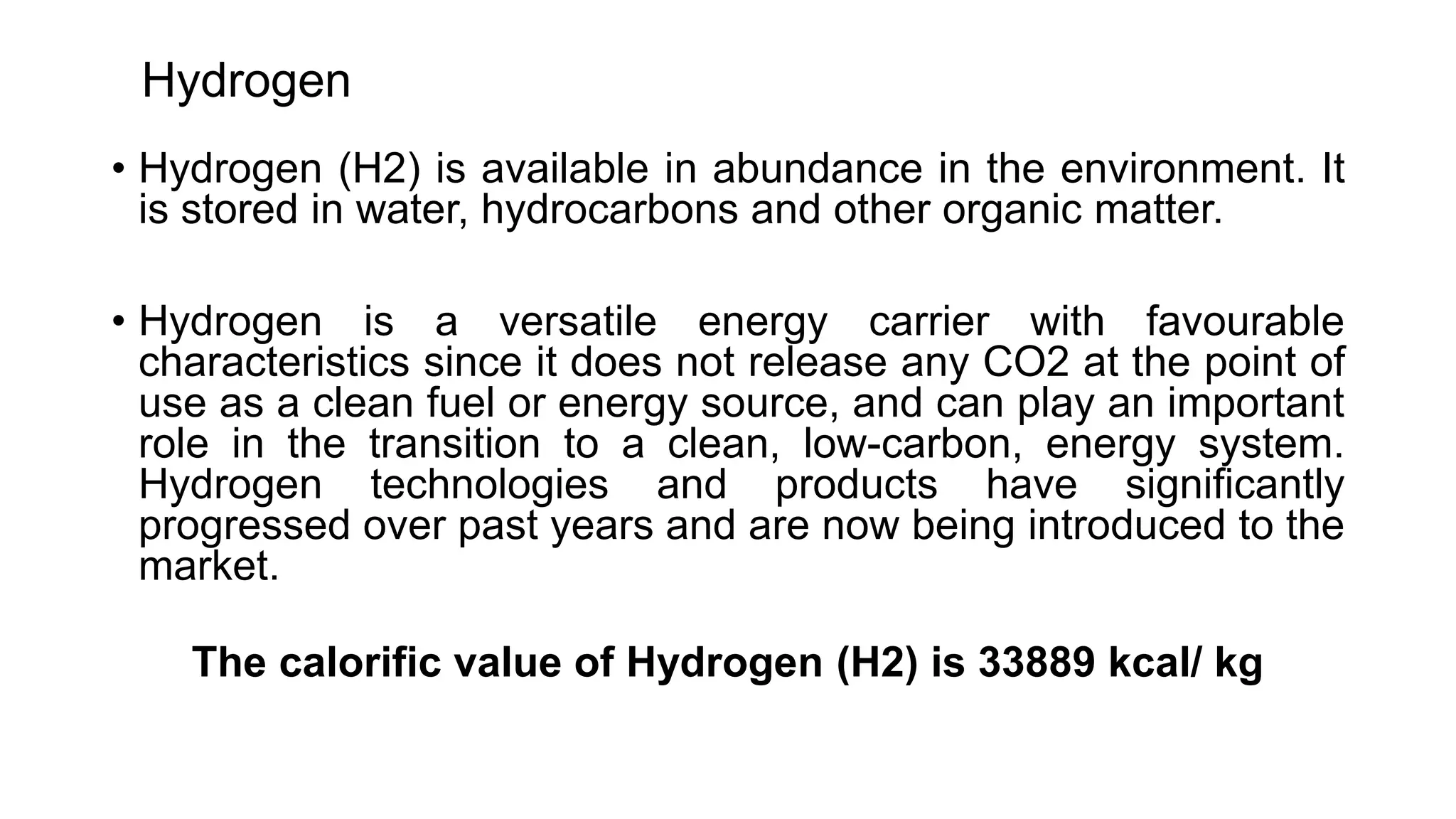 Hydrogen as a fuel in future | PPTX