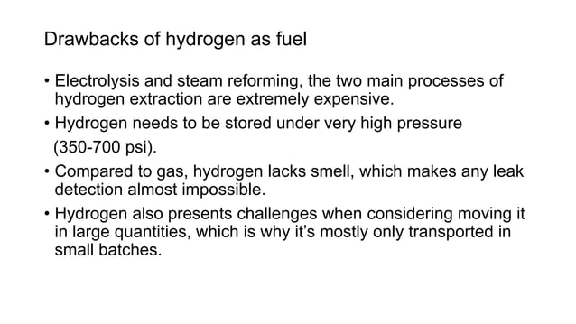 Hydrogen as a fuel in future | PPTX | Chemistry | Science