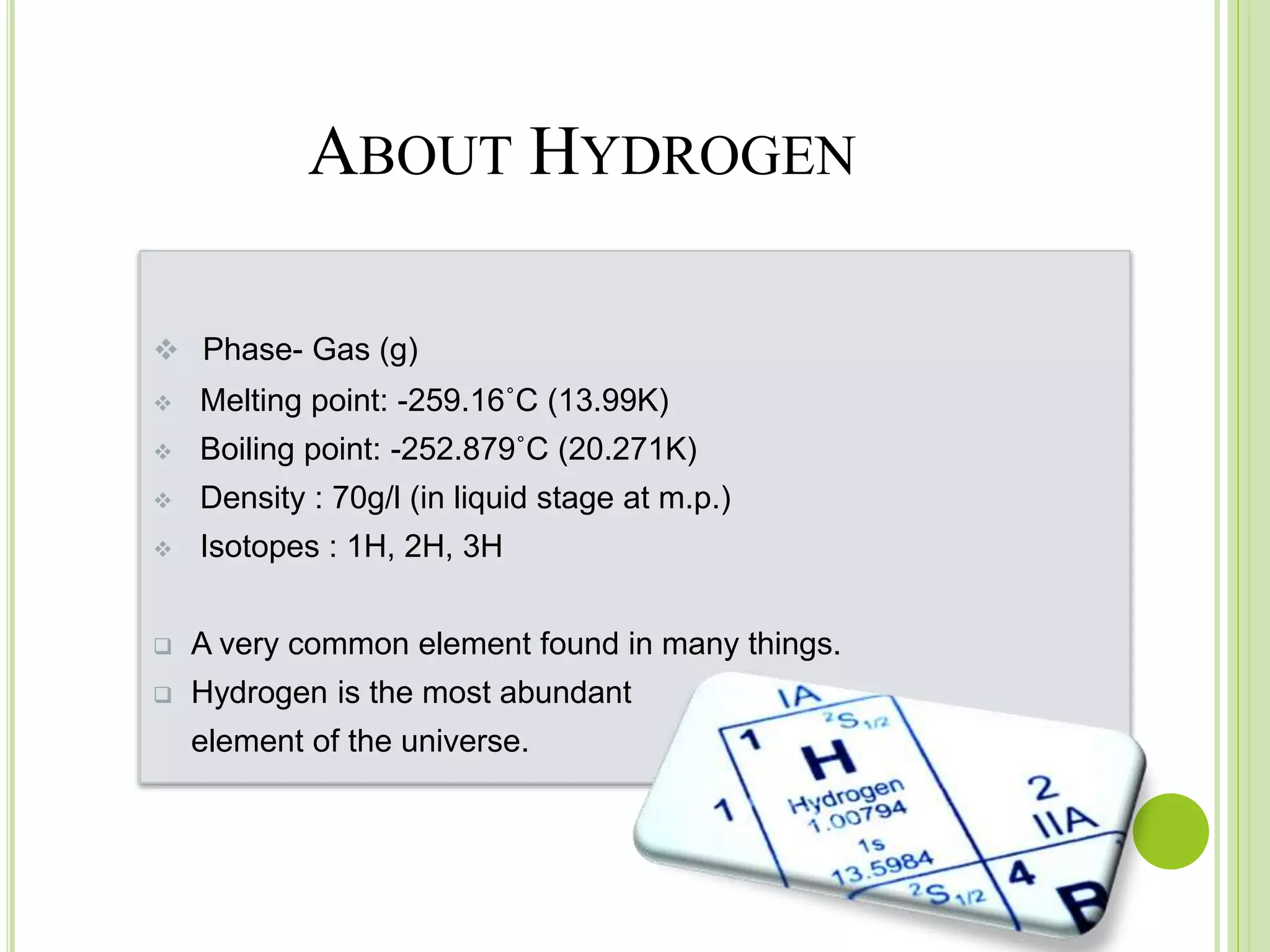 Hydrogen as an effective power source (2014 Nov) | PPSX