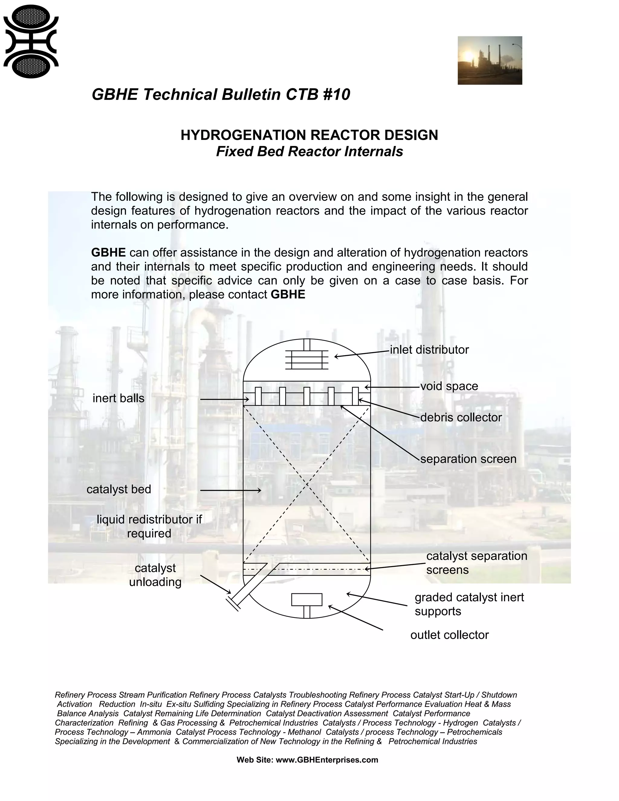 Hydrogenation Reactor Design Considerations | PDF