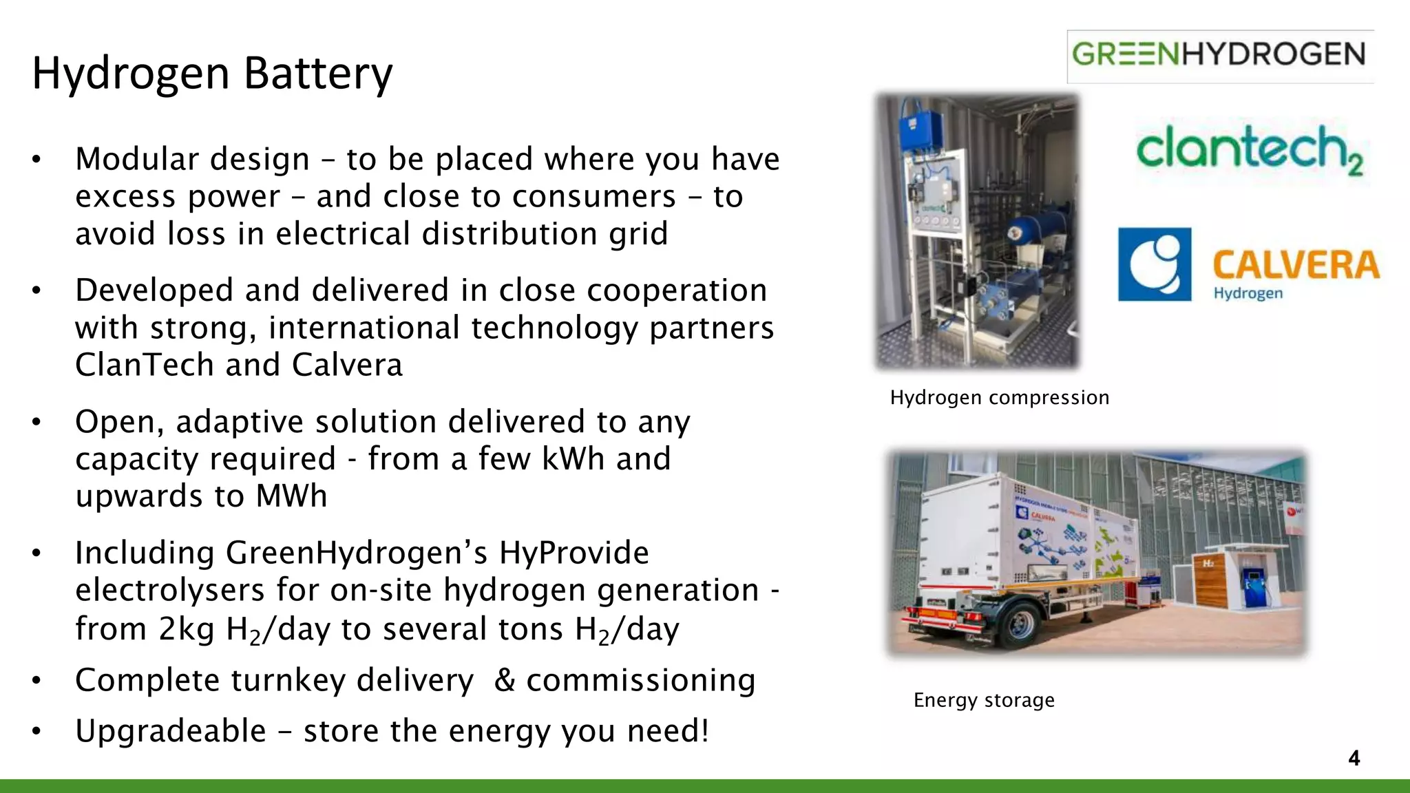 Hydrogen battery in MWh scale | PPT