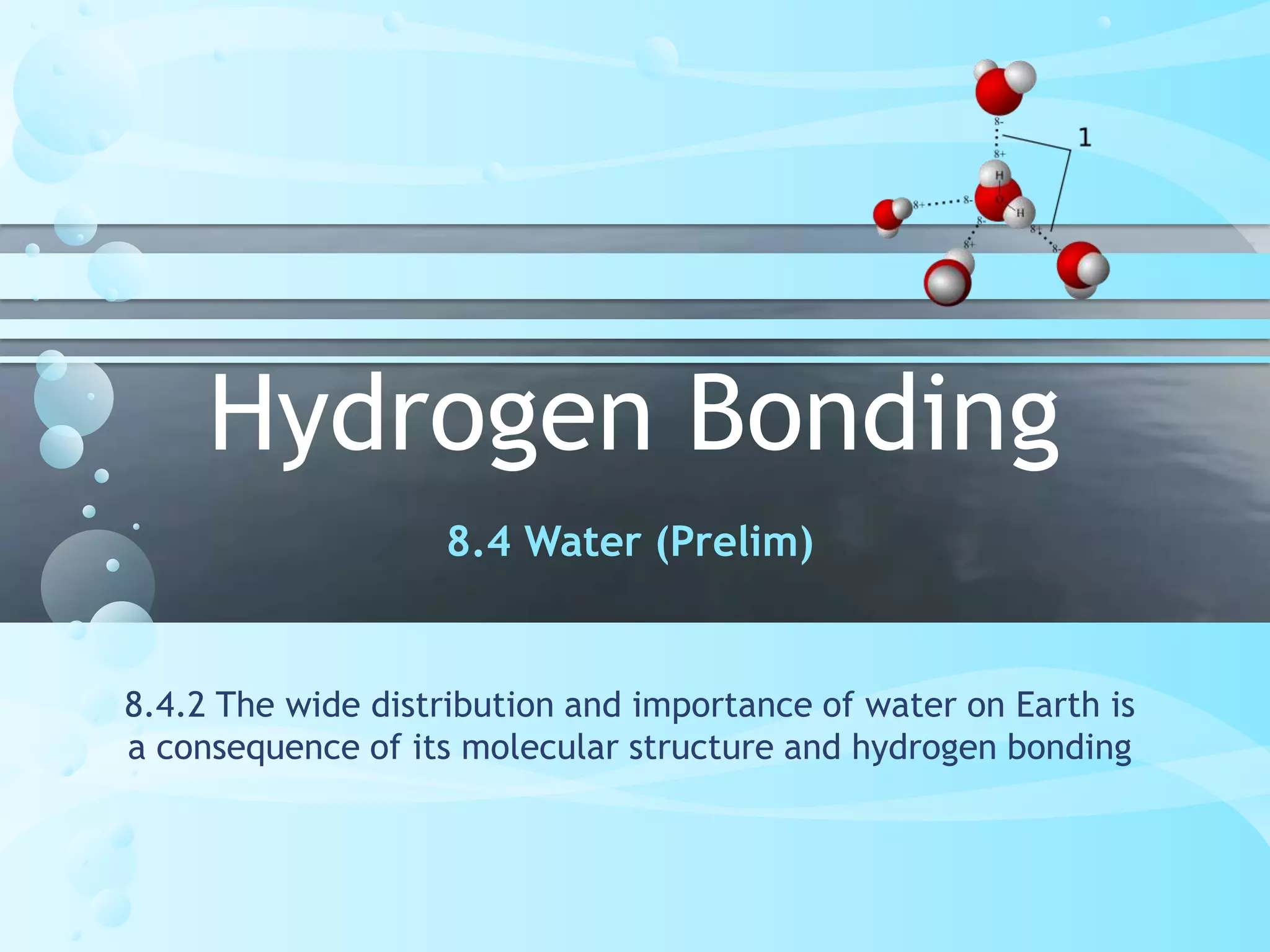 Hydrogen bonding | PPTX | Chemistry | Science