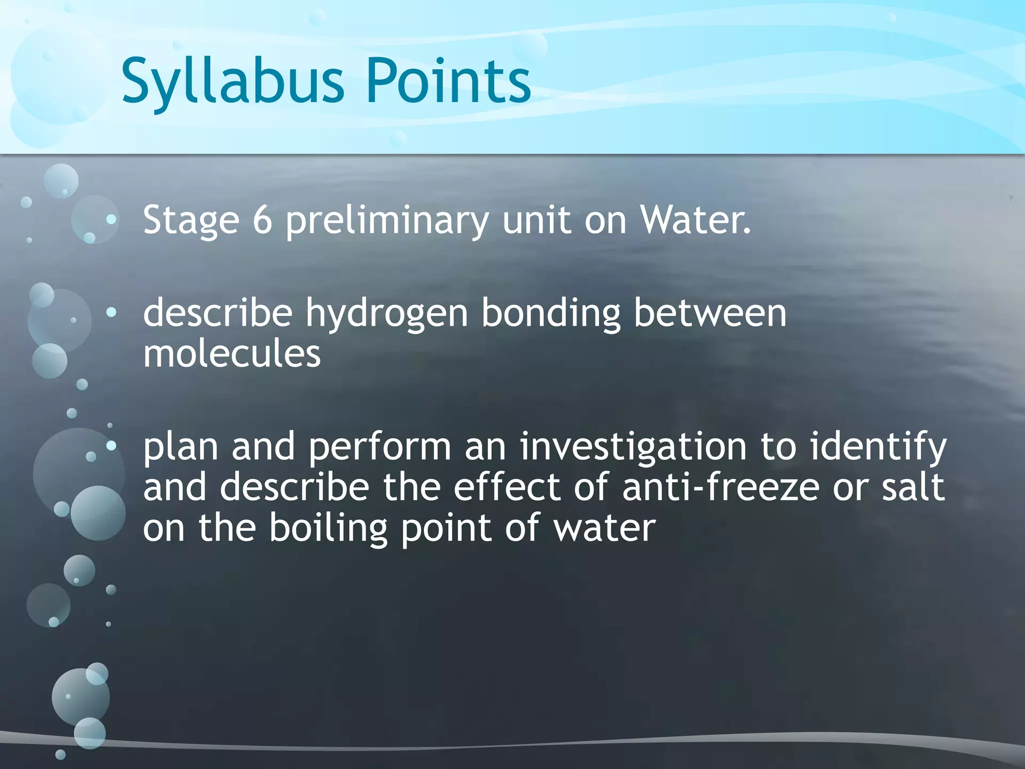 Hydrogen bonding | PPTX | Chemistry | Science