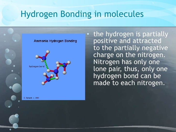 Hydrogen bonding