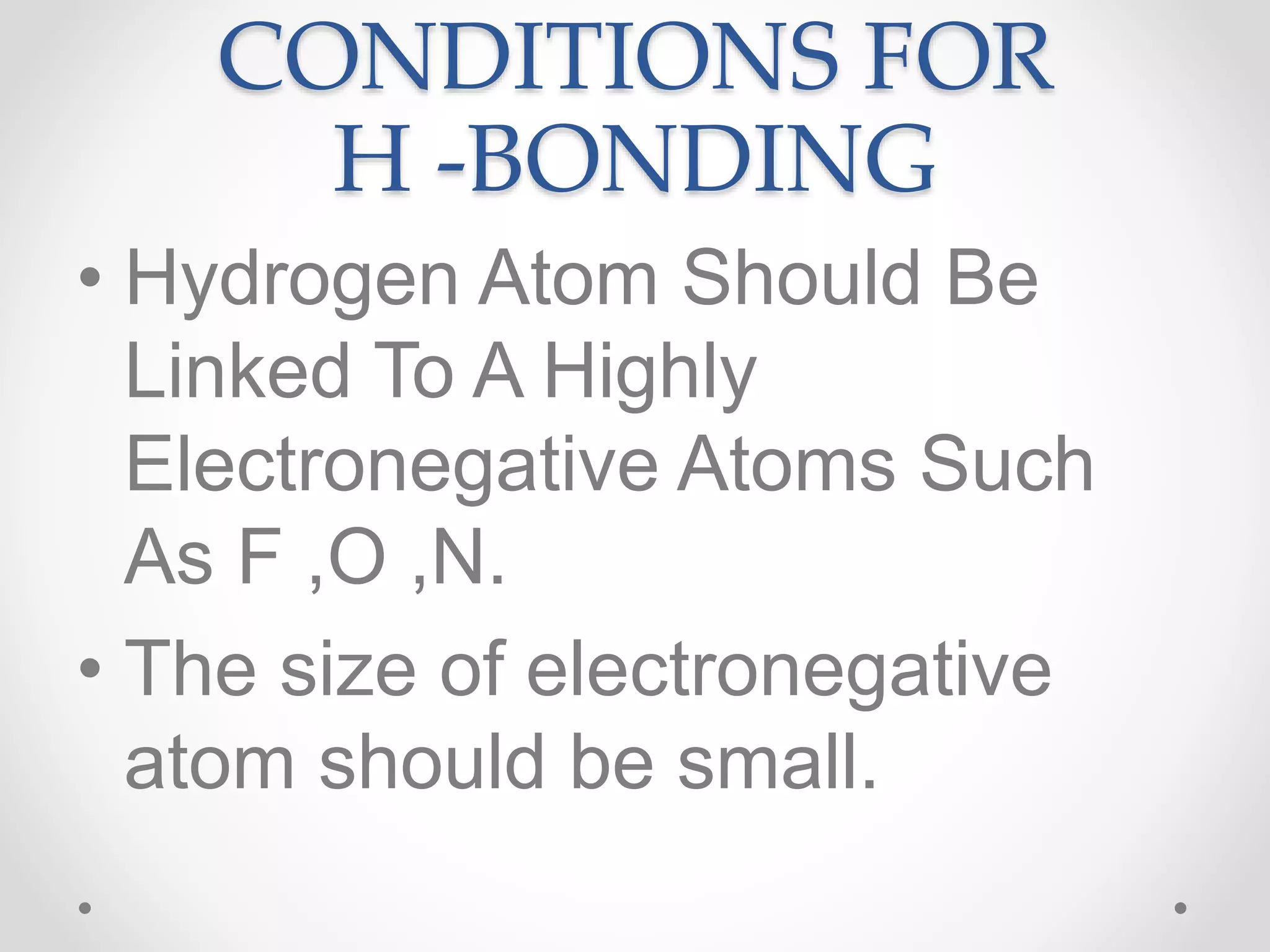 Hydrogen bonding | PPTX