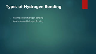 Hydrogen Bonding | Organic Chemistry. Ppt | PPTX
