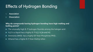 Hydrogen Bonding | Organic Chemistry. Ppt | PPTX