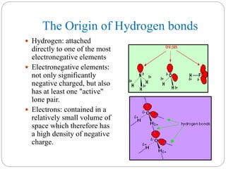 Hydrogen bond, importance and consequences PPT | PDF