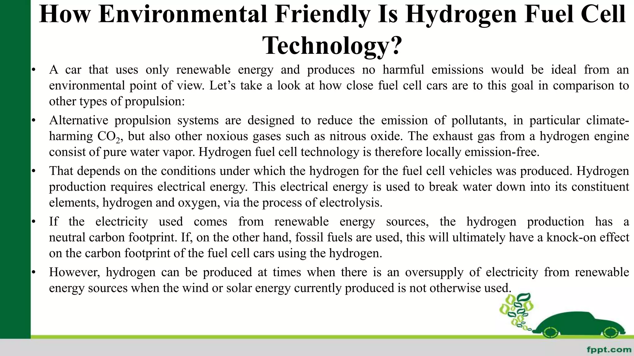 Hydrogen Fuel Cell Vehicles | PPTX