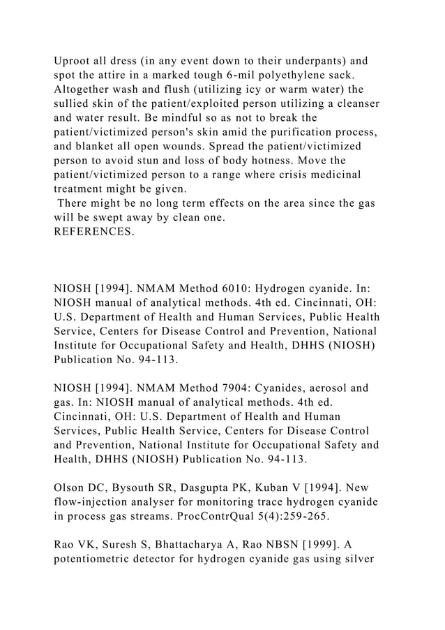 Hydrogen Cyanide (HCN)NameInstitutionProfessorD.docx