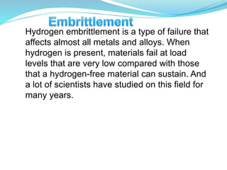 Hydrogenembrittlementofsteels 110201092509-phpapp01 h embrittlement | PPT