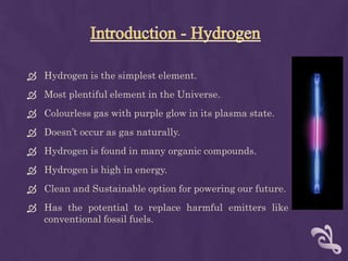 Hydrogen energy | PPTX