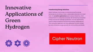 Hydrogen Energy Clean & Green Hydrogen Production, Graphene Hydrogen ...