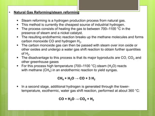 Hydrogen energy sources - generation and storage | PPTX